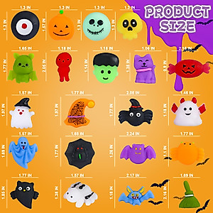 68Pcs Halloween Squishy Toys for Kids, Halloween Party Favors, Trick or Treat Goodie Bag Fillers, Kawaii Squishy Halloween Toys Gifts for Boys Girls Classroom Rewards