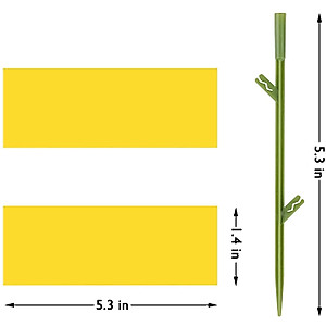 ALLRoad 84 Pcs Yellow Sticky Houseplant Traps Gnat Flying Insect Trap Indoor Fruit Fly Stakes Trap