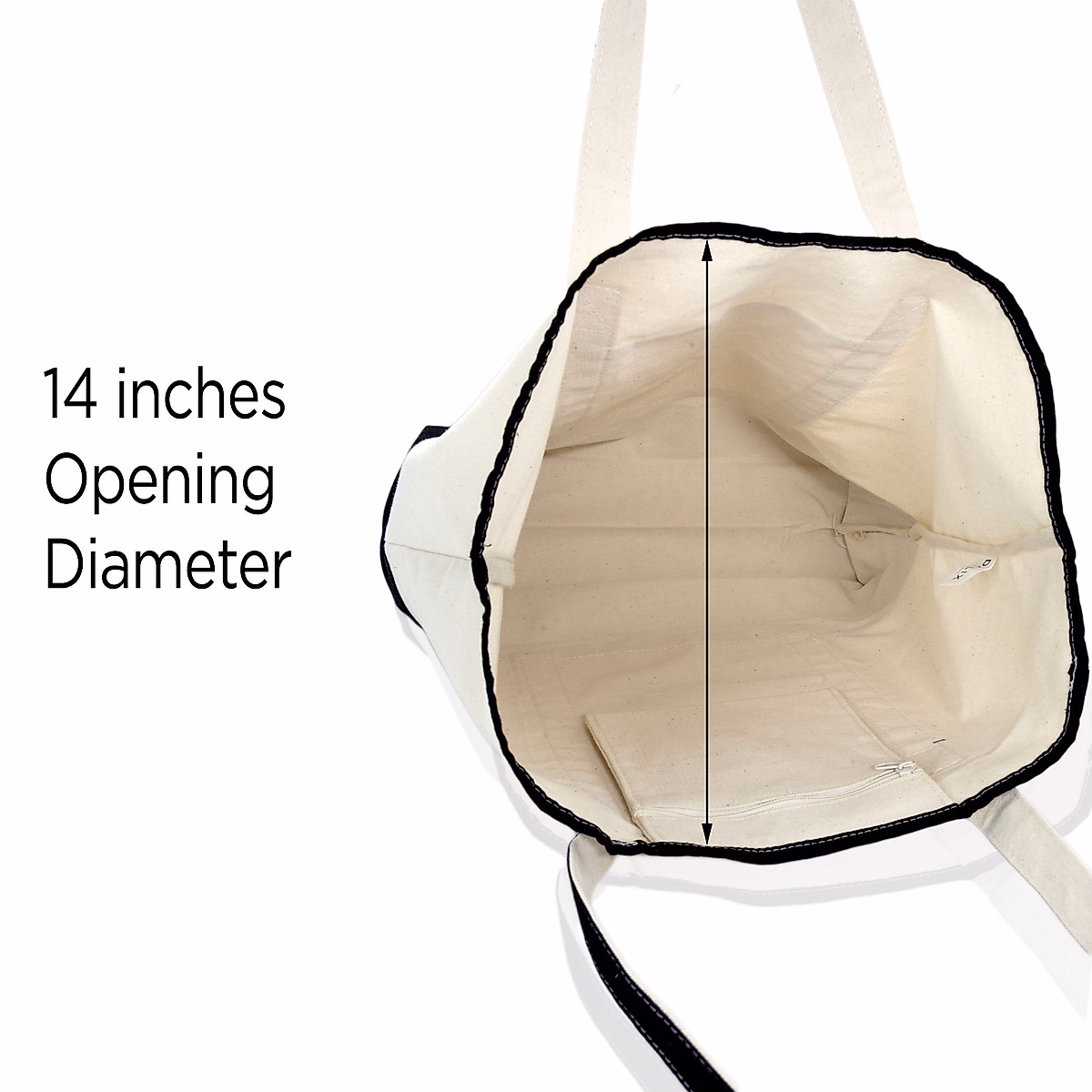 DALIX Monogram Bag Personalized Totes For Women Open Top Black Letter C