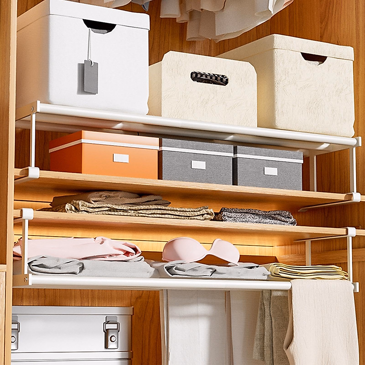 Shoe Racks Storage - Retractable Shoe Shelf | Storage Rack Cabinet Organizer | Retractable Hanging Shelf | Space-Saving Hangings Shoe Basket | Adjustable Pantry Shelf for Closet Entryway, Corner