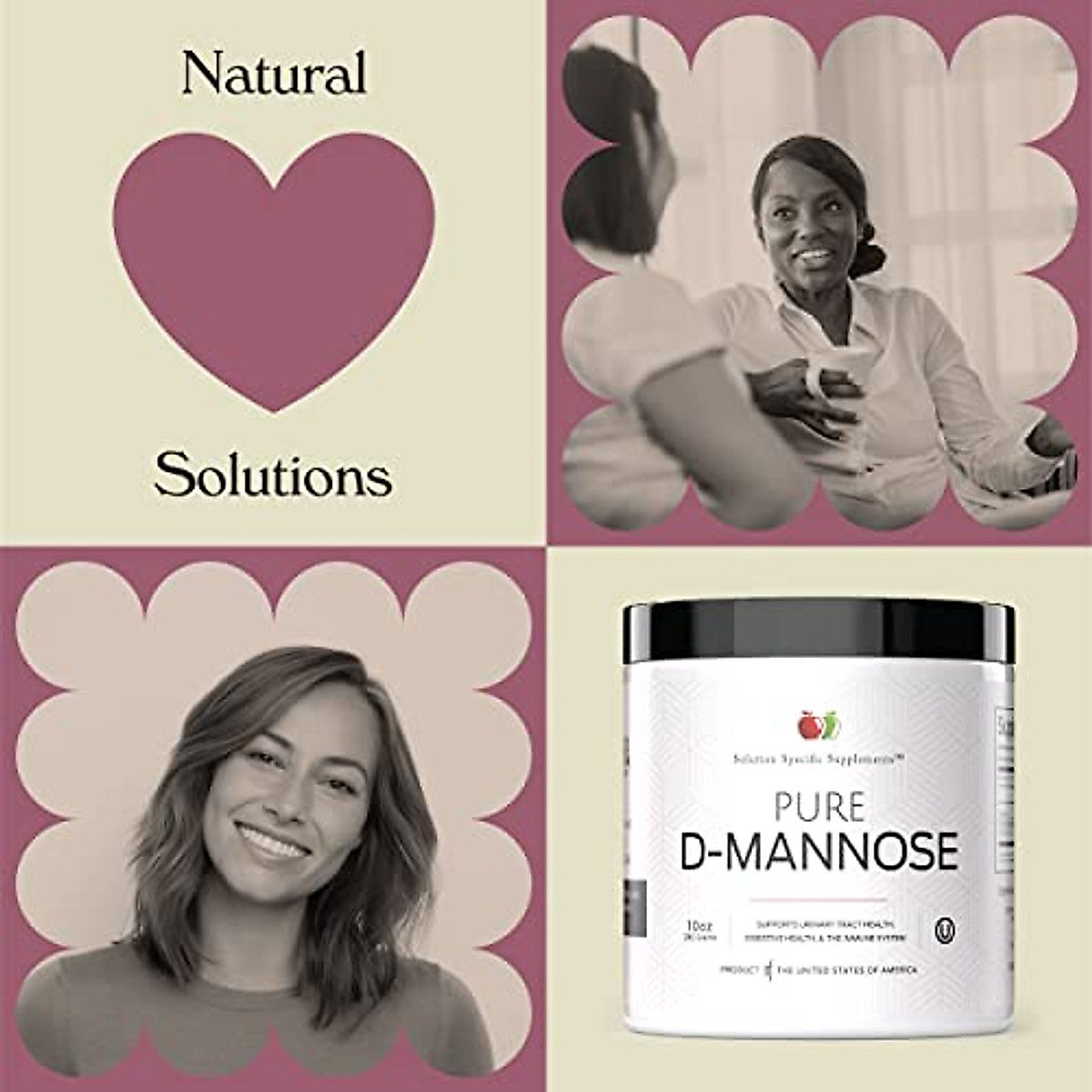 Pure D-Mannose Powder Supplement - Bulk D-Mannose 10oz (283 g) 120 Servings for UTI, Bladder, & Urinary Tract Health