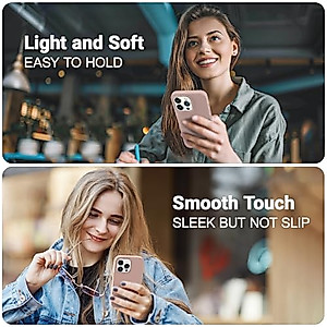 AOTESIER Magnetic for iPhone 13 Pro Max Phone Case, [Compatible with MagSafe][Military Shockproof Protection] Silicone Case with Soft Anti-Scratch Microfiber Lining, 6.7 inch, Sand Pink