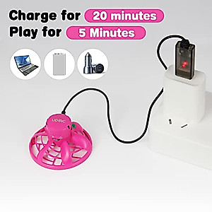 CheerWing Mini Drone for Kids, One Key RC Watch Control Small UFO Flying Toys with LED Night Lights Easy to Operate for Beginners Boys Girls Pink