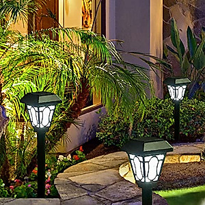 LAMTREE 12 Pack Solar Lights Outdoor Waterproof, 3 Lumens Cool White Led with Cute Pattern, for Pathway,Path, Patio, Yard, Driveway, Walkway, Lawn and Garden