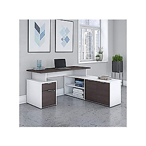 Bush Business Furniture Jamestown 60W L Shaped Desk with Drawers