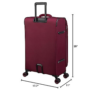 it luggage Precursor 28" Softside Checked 8 Wheel Expandable Spinner, Dark Red
