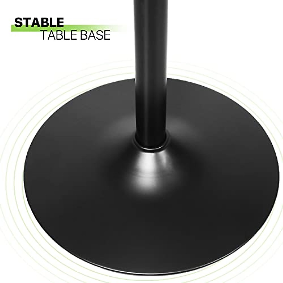 Magshion 31.5" Round Bar Table 27.5"- 36" Height Adjustable Pub Table with Enlarge Base for Living Room Patio Bistro, Silver