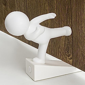 Omoojee Cute Door Stop, Decorative and Sturdy, Decorative Door Stop, Lower Front Wedge Suitable for More Doors, White(Patented)