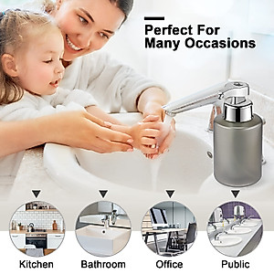 Automatic Soap Dispenser Foam Bathroom: Rechargeable Touchless Auto Smart Electric Plastic Grey Foaming Soap Dispenser - Kitchen - Hand Dish Lotion Couple Kids