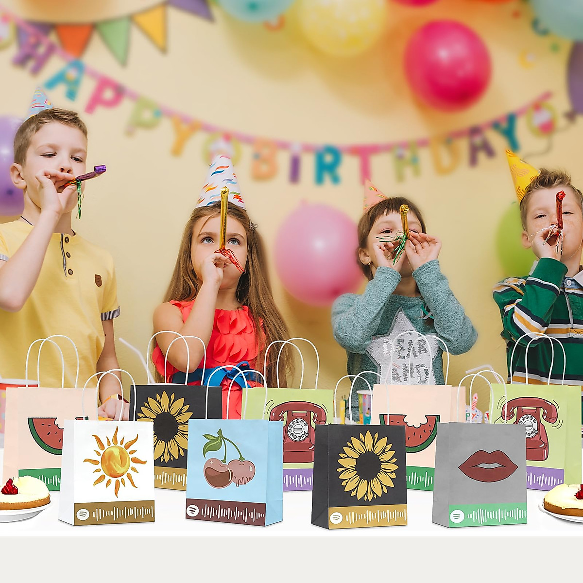 Kamisato Ayato 12PCS Gift Bags Anime Candy Favor Bags Cartoon Goodie Bags Kids Birthday Party Supplies for Birthday Party Decorations