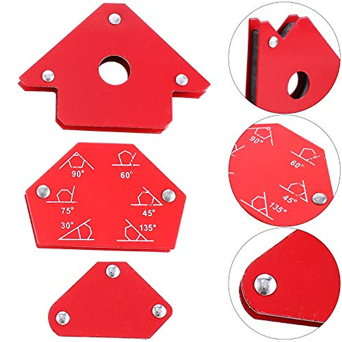 VILLCASE 12 Pcs Locator Welding Magnets Magnetic Angle Corner Holder Metal Stand Welding Magnet Holder Metal Bracket Magnetic Welding Positioner Work Right Angle Iron Welding Clip