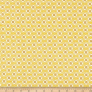 Riley Blake Granny Chic Hugs Yellow, Fabric by the Yard