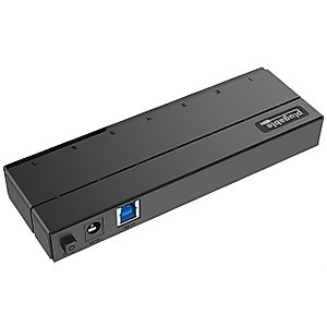 Plugable 7-Port USB 3.0 Hub with 36W Power Adapter - Driverless - Effortlessly Connect Devices and Transfer Data at High Speeds