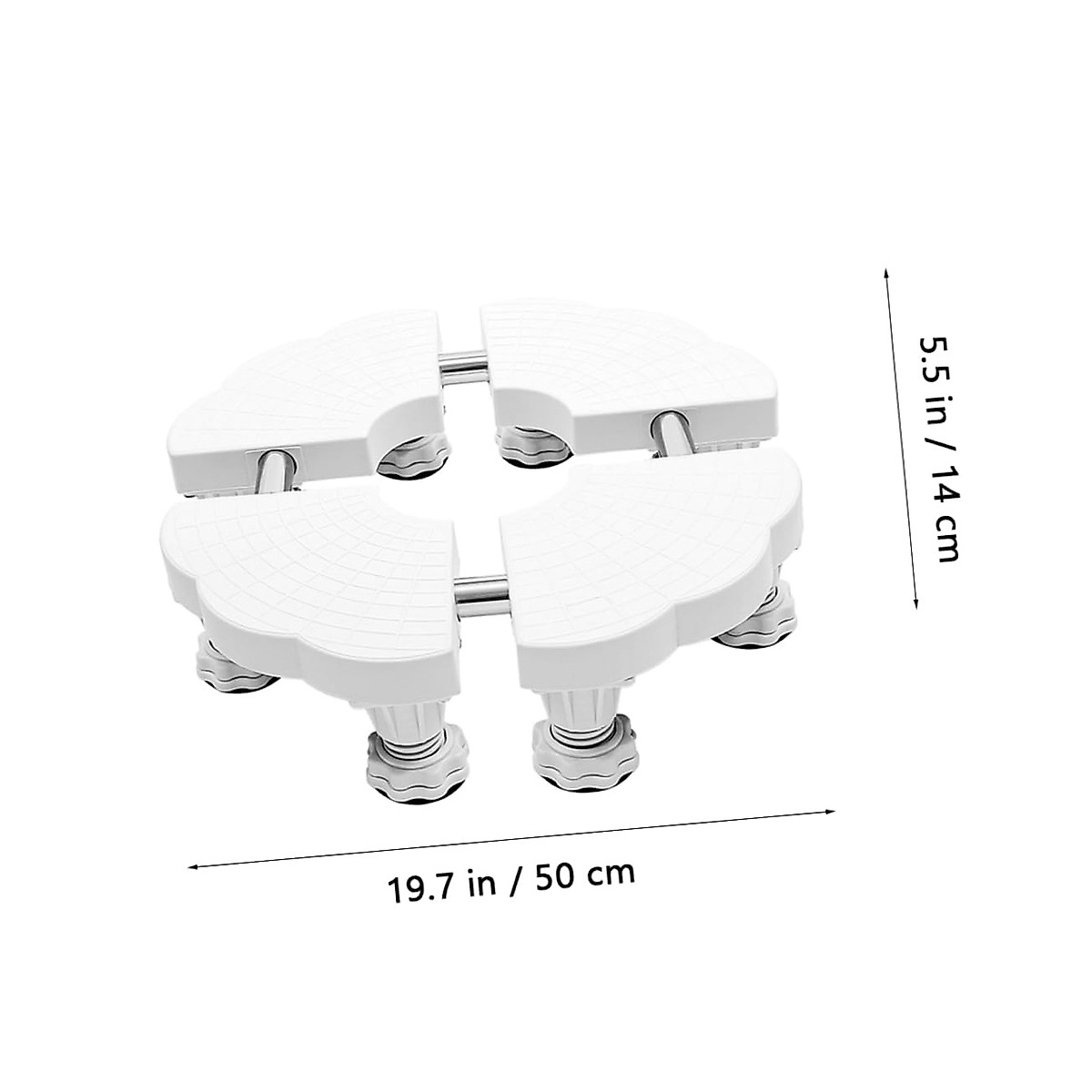 Yardenfun Air Conditioner Base Bracket Anti Vibration Washing Machine Support Stand for Mini Fridge Adjustable Base Washing Machine Stand Washer Stand White Plastic It Can Move Refrigerator