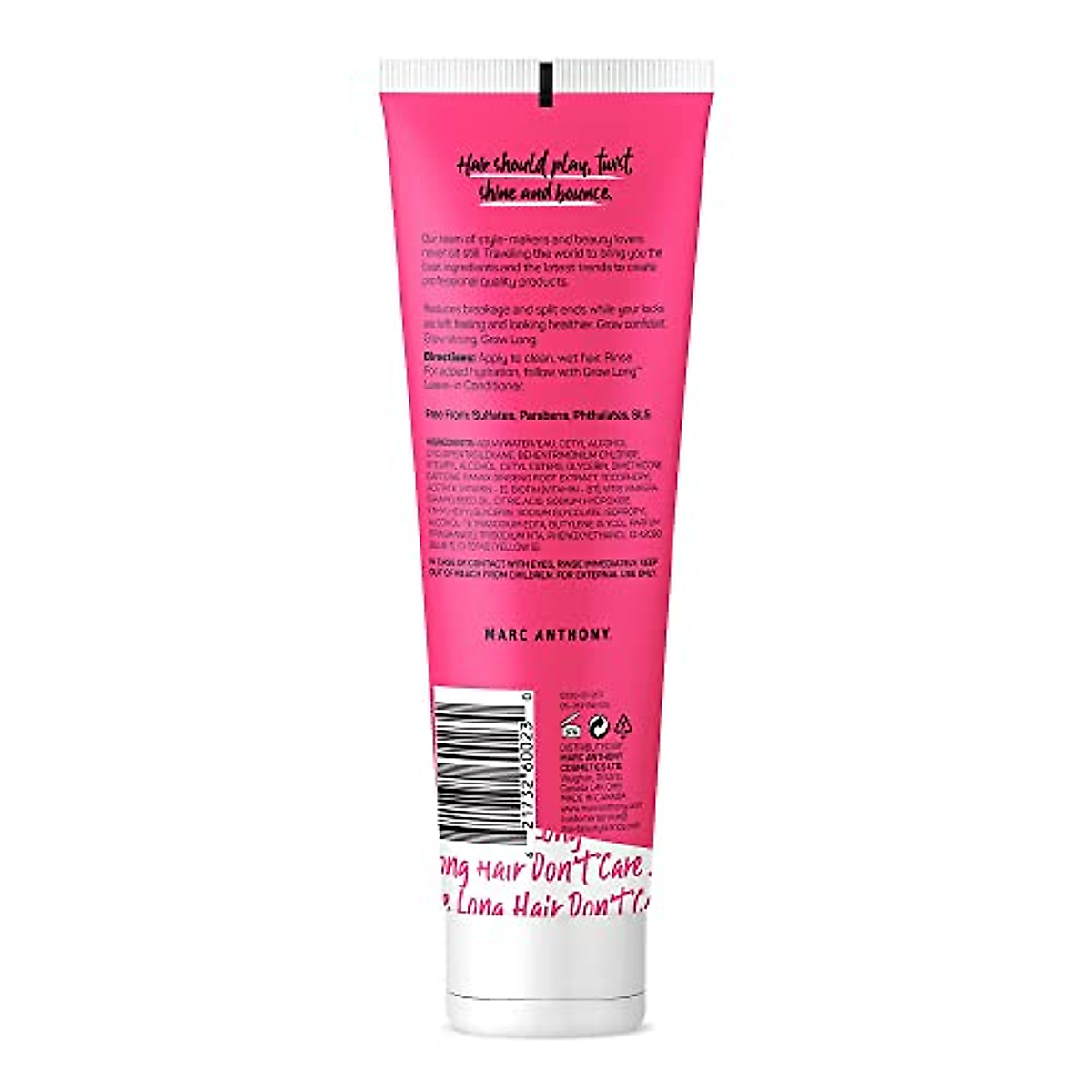 Marc Anthony Strengthening Conditioner, Grow Long - Anti-Frizz, Anti-Breakage & Nourishing Formula For Split Ends, & Hair Growth - Biotin, Vitamin E, Caffeine & Ginseng for Dry & Damaged Hair