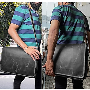 Leather Messenger Bag for Men 16" Full Grain Leather Laptop Bag Vintage Crossbody Office Satchel Travel ShoulderBag