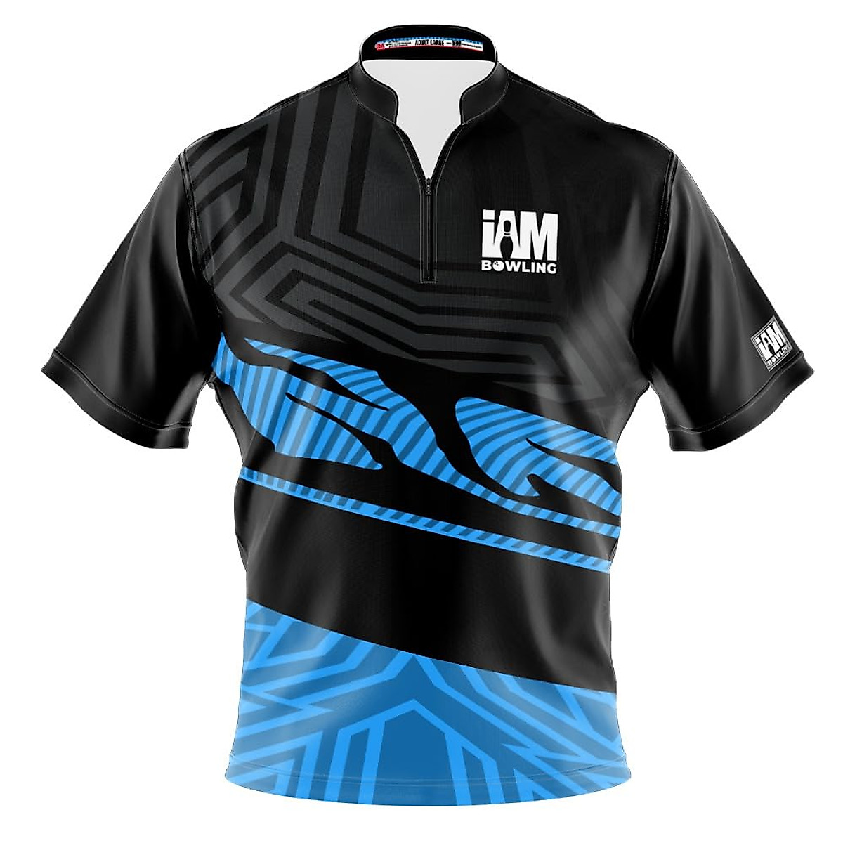 Logo Infusion Dye-Sublimated Bowling Jersey (Sash Collar) - I AM Bowling Fun Design 2012 - NO Logo (Men's 3X) Multicolored
