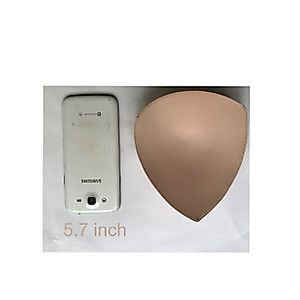 6 Pairs Large Bra Pad Insert for Sport Bra and Bikini Tops 5.9x6.69 Inch (Beige) Best for D/DD or E Cup