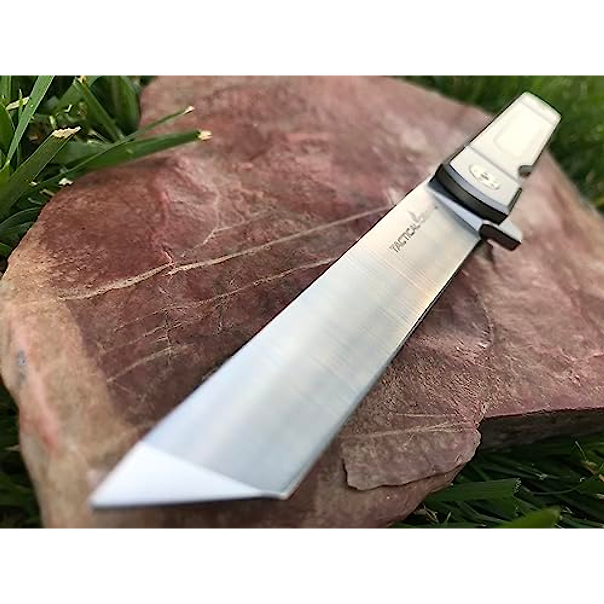 TACTICAL GEARZ Titanium Pocket Knife for EDC! Solid Tc4 Titanium Handle! D2 Steel Tanto Blade! Includes Sheath! (Tatsu ST)