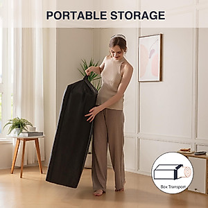 Dyonery Folding Mattress, 4 Inch King CertiPUR-US Certified Portable Trifold Memory Foam Mattress Topper with Washable Cover, Foldable Guest Bed, Travel Mat, 76"×80"×4", White