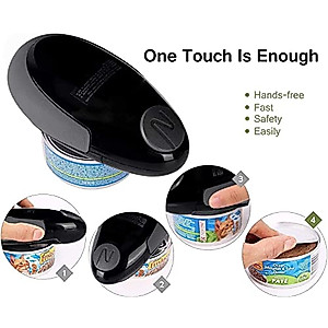 Electric Can Opener, Battery Operated Can Opener Smooth Edge, Food-Safe for Almost All Can Sizes, Electric Can Openers for Kitchen, Automatic Can Opener Ideal for Arthritics and Seniors