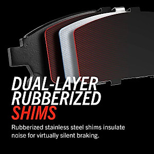 Power Stop Z23-1867 Front Z23 Evolution Sport Carbon Fiber Infused Ceramic Brake Pads with Hardware