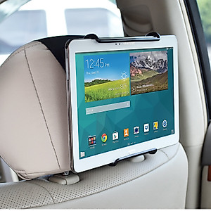 WANPOOL Universal Car Headrest Mount Holder with Angle-Adjustable Clamp - for Use with iPads, Galaxy Tablets and More