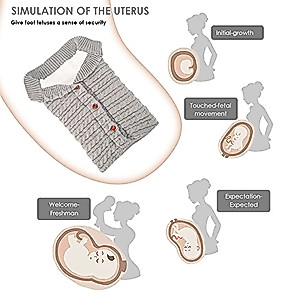 Newborn Baby Swaddle Blanket, Baby Kids Toddler Knit Soft Warm Fleece Blanket Swaddle Sleeping Bag Stroller Unisex Wrap for Boys Girls (Grey)