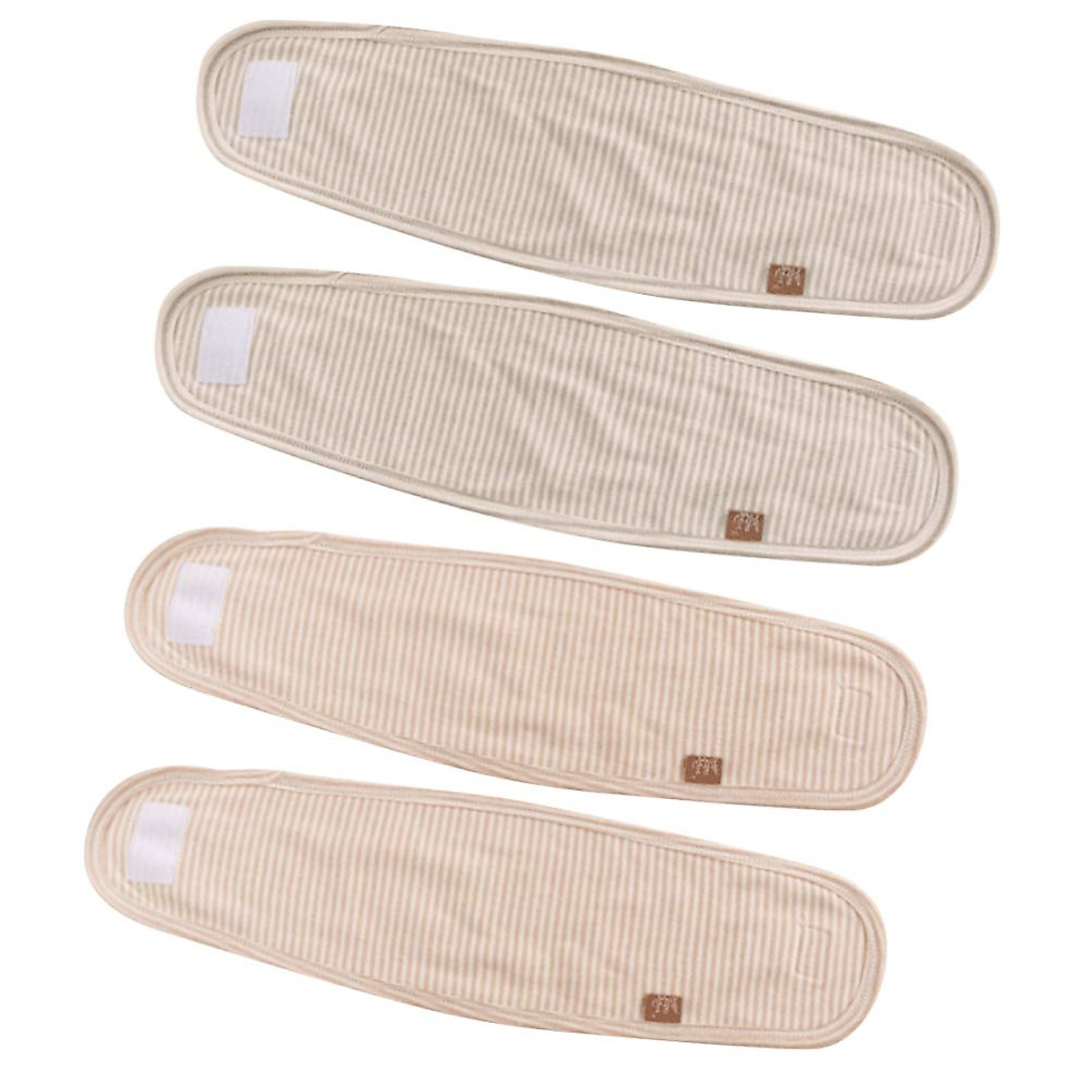 SUPVOX 4pcs Infant Belly Bands Infant Umbilical Belts Toddler Belly Protection Wraps Cotton Adjustable Navel Protectors (Random Color)