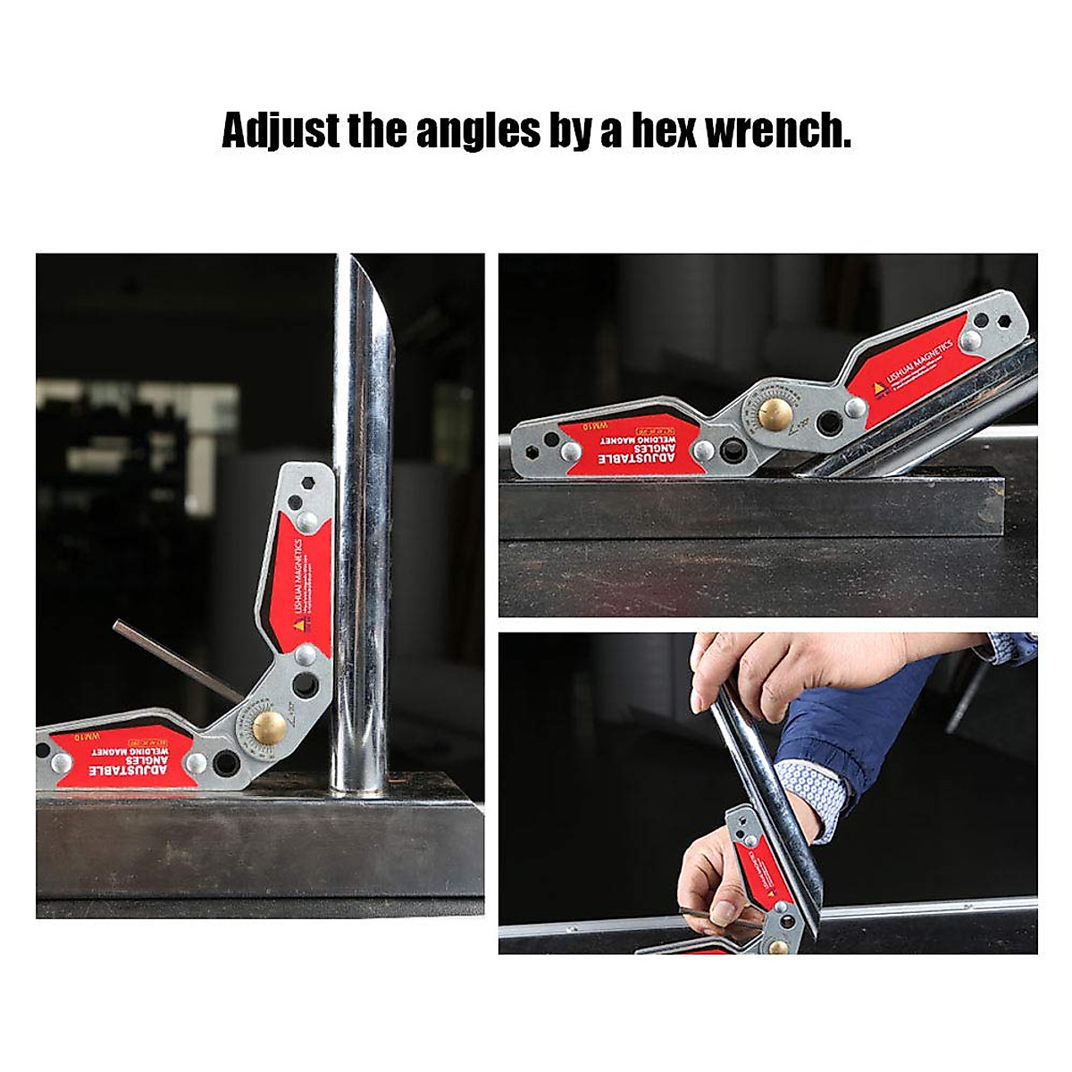 Welding Holder, 20°-200° 12cm / 4.7inch Mini Multi Adjustable Angles Welding Magnet Magnetic Holder Welder Tool Accessories Welding Tool Holder