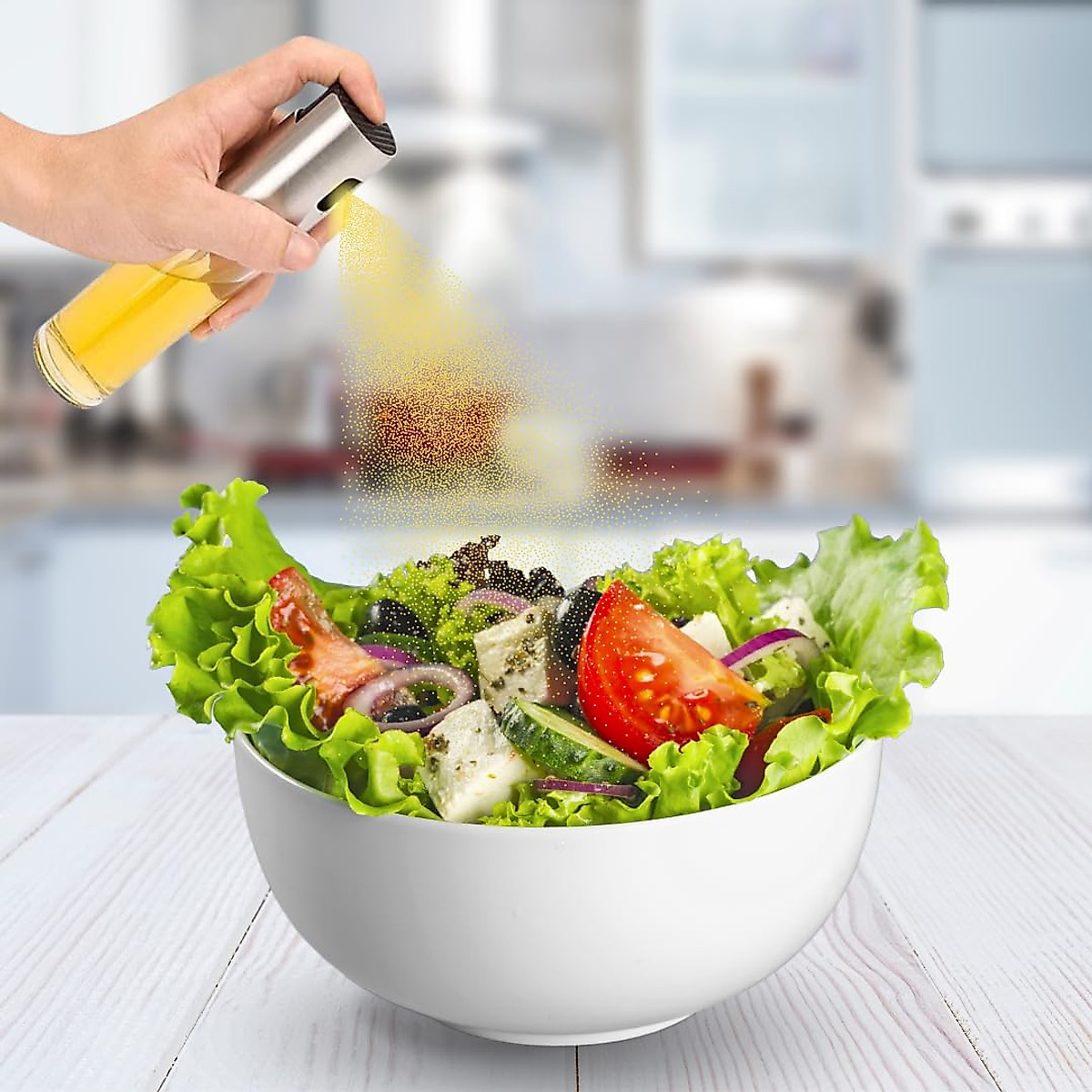 LAKORS Oil Sprayer - Olive Oil Sprayer for Cooking - Olive Oil Mister and Cooking oil Spray - Spray Bottles for Oil and Vinegar dispenser set - Oil Dispenser Bottle for Kitchen