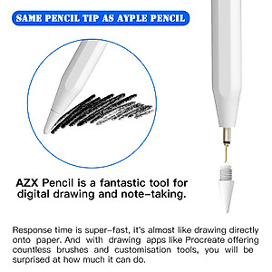 Stylus Pencil for Apple iPad Pro 6th 2022 12.9/11inch, iPad Pro 5th/4th Generation, iPad Air 5th &4th Generation, iPad 10th 9th 8th 7th 6th Generation, iPad Mini 5/6, Precise Writing [Tilt Creative]