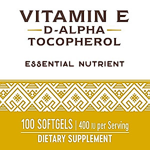 Nature's Way Vitamin E 268 mg per serving 100 Softgels