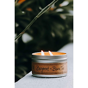 Seventh Avenue Apothecary Premium Scented 100% Soy Candle - White Tea + Fig - 5.7 oz. net. wt. Travel Tin Candle - Long Lasting 35+ Hour Burn Time - Travel and Gifting - Hand Poured in The USA