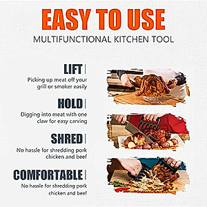 Meat Claws, Meat Shredder, Meat Shredder Tool, Meat Shredder Claws, Bear Claws, Chicken Shredder, Pulled Pork Shredder, Chicken Shredder Tool Twist, Shredder Pro, Bear Claws for Shredding Meat