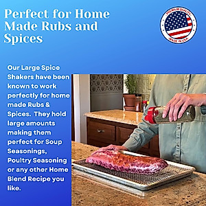 JARMING COLLECTIONS Glass Spice Jars with Shaker Lids - Spice Jars 16 oz for Food Storage, Spice Containers for Kitchen Organization and Storage, Bottles for Spices (Black - 16 Ounce 3 pack)