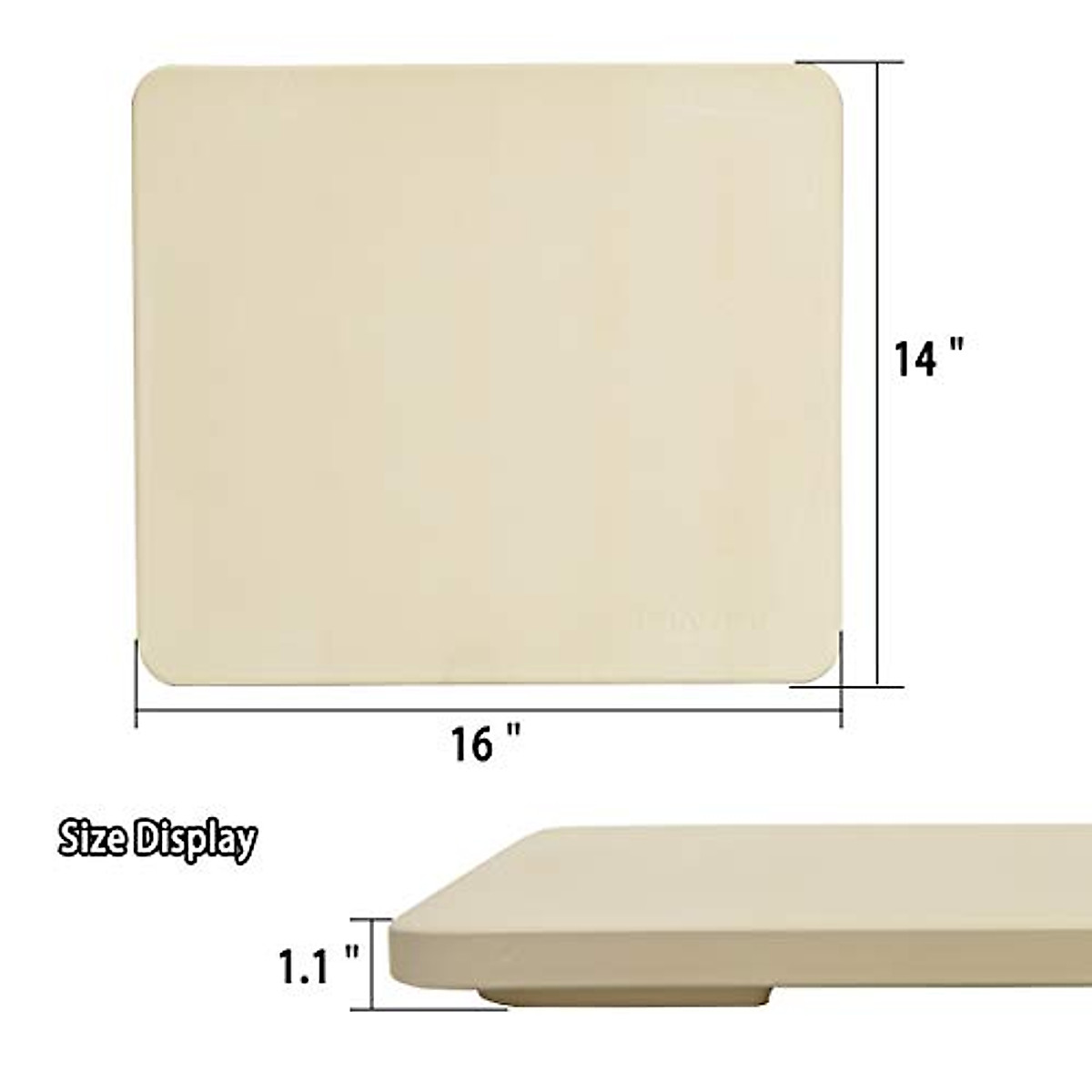 Onlyfire Pizza Stone for Oven BBQ and Grill, Thermal Shock Resistant, 14" x 16" Rectangular Large Bread Baking Stone, Heavy Duty Ceramic Baking Stone for Best Crispy Crust Pizza, Cookie and Cheese