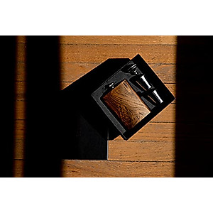 SoBoho 8oz Stainless Steel Maple Flask - Box Includes Flask, Funnel, and Shot Glasses - Perfect for Groomsmen Gifts, Groomsmen Proposal Box, Best Man Gifts for Wedding - Groomsmen Flask Set