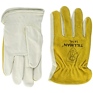 John Tillman 1414 Top Grain/Split Cowhide Drivers Gloves - Large (1414L), Multicoloured