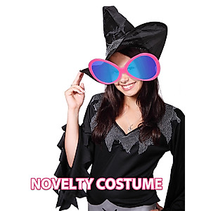 CiviLight 3 Pairs Jumbo Sunglasses Novetly Giant Sunglasses Swim Party Favors Halloween Novelty Glasses for Summer Beach (Orange Pink Green), OVER SIZE