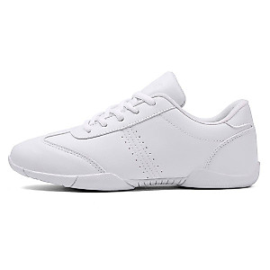 Meidiastra Cheerleading Shoes for Women Girls White School Cheer Shoes Gymnastics Tumbling Shoes Cheerleading Dance Shoes Training Sneakers White 40