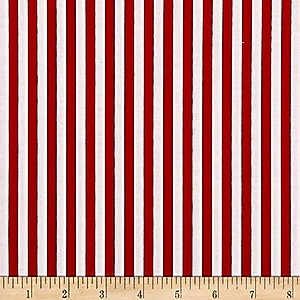 Stripe 1/4 Inch Color Red, Fabric by the Yard