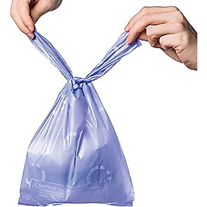 Ubbi Disposable Diaper Sacks, Lavender Scented, Easy-To-Tie Tabs, Diaper Disposal or Pet Waste Bags, 200 Count