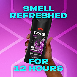 AXE Body Wash 12h Refreshing Scent Excite Crisp Coconut & Black Pepper Men's Body Wash with 100% Plant-Based Moisturizers 16 oz 4 Pack