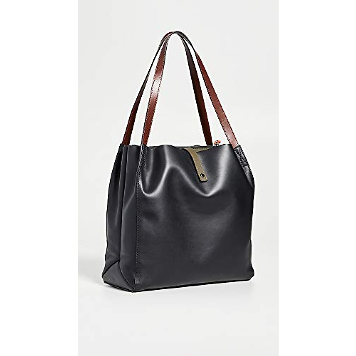 rag & bone Women's Passenger Tote, Black/Olive Night, One Size