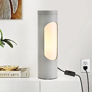 LEDIARY Kosher Lamp, Reading Lamp for Shabbos, Silver Table Lamps and Nightlight for Living Room Bedroom, T10 Bulb Included (4W Eqv 40W, 400LM, 3000K)