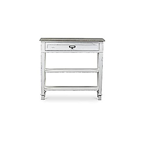 Baxton Studio Dauphine Traditional French 1-Drawer Accent Console Table, White