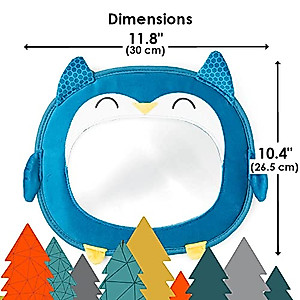 Diono Easy View Owl Character Baby Car Mirror, Safety Car Seat Mirror for Rear Facing Infant, Fully Adjustable, Wide Crystal Clear View, Shatterproof, Crash Tested
