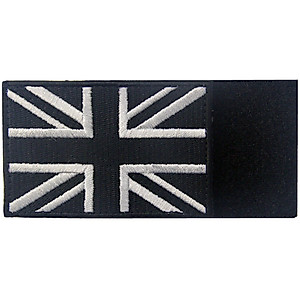 Tactical British Union Jack Embroidered Patch England Flag UK Great Britain Morale Applique Fastener Hook & Loop Emblem