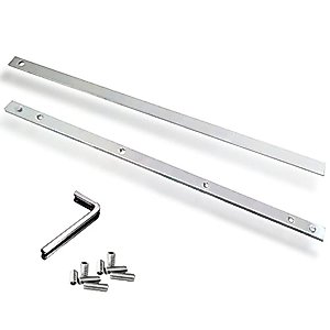 Guide Rail Connector Set P-45777 for Makita Track Saw Long Cuts， Also Compatible with Festool, Fit for DeWalt, Fit in Integrated Guide Rail T-Slots for Secure Cutting, 2 PCS, Sliver